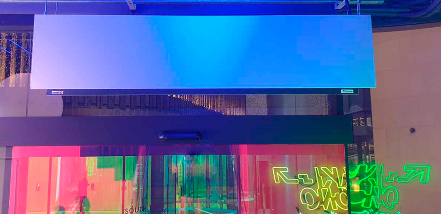 Designer air curtain in Melbourne restaurant